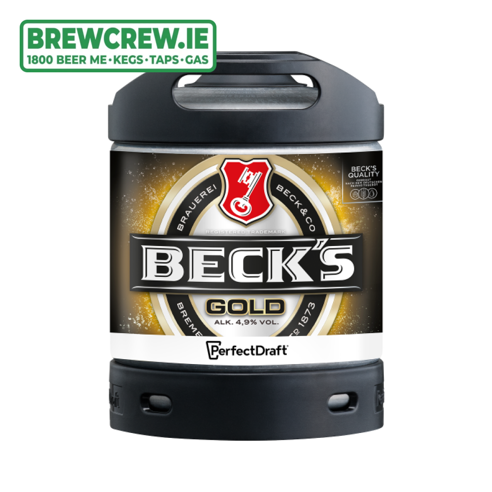 Beck's Gold - Lager - 4.9% ABV - 6L PerfectDraft Keg – Brew Crew Kegs