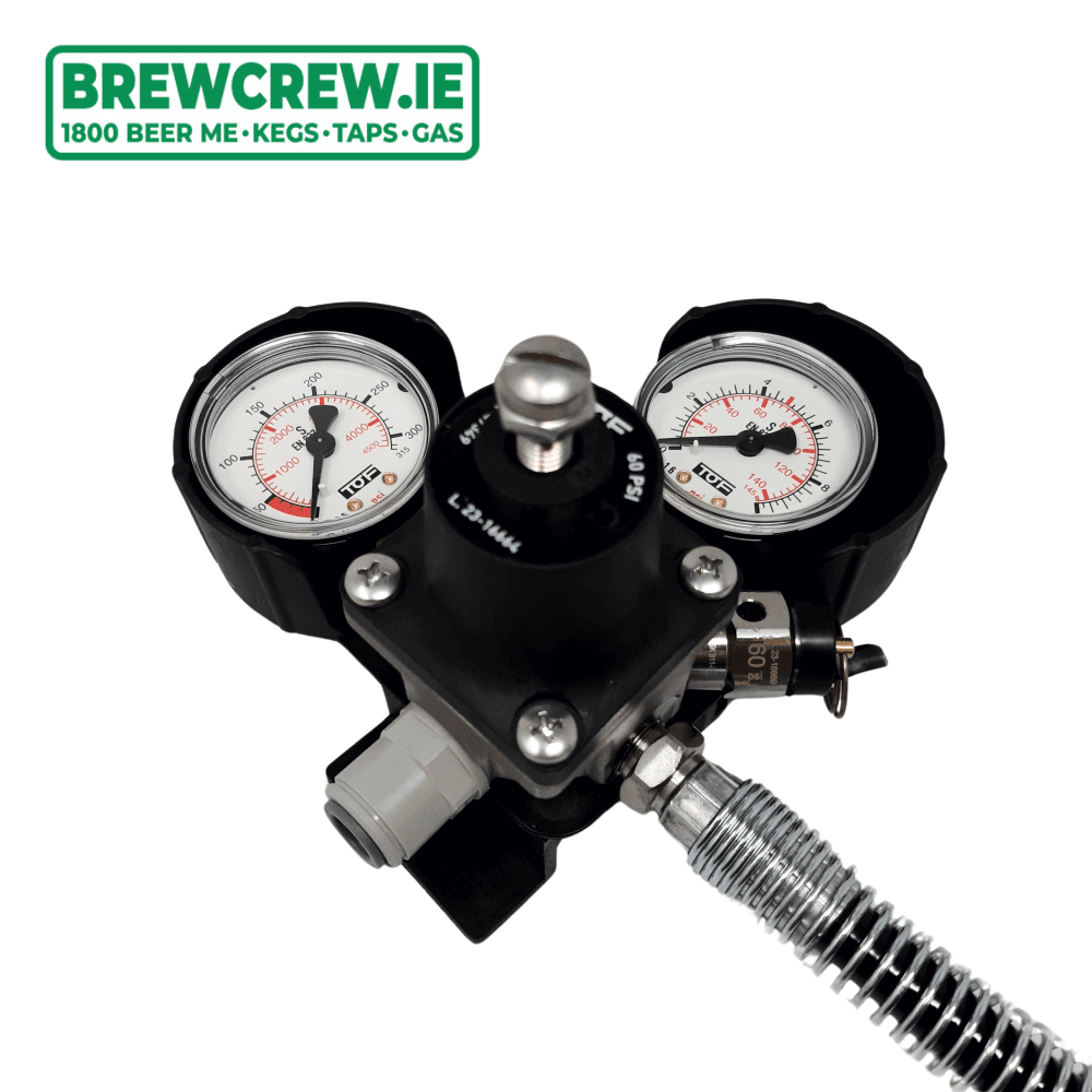 Mixed Gas Primary Regulator - W/M - Dual Gauge – Brew Crew Kegs