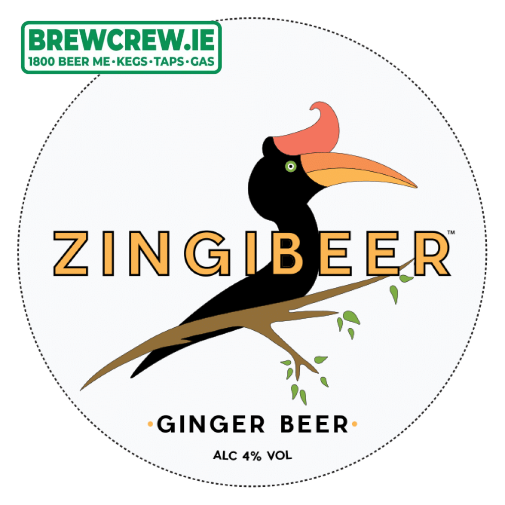 Zingibeer - Draught - Irish Ginger Beer - 4% ABV, 30l Keg – Brew Crew Kegs