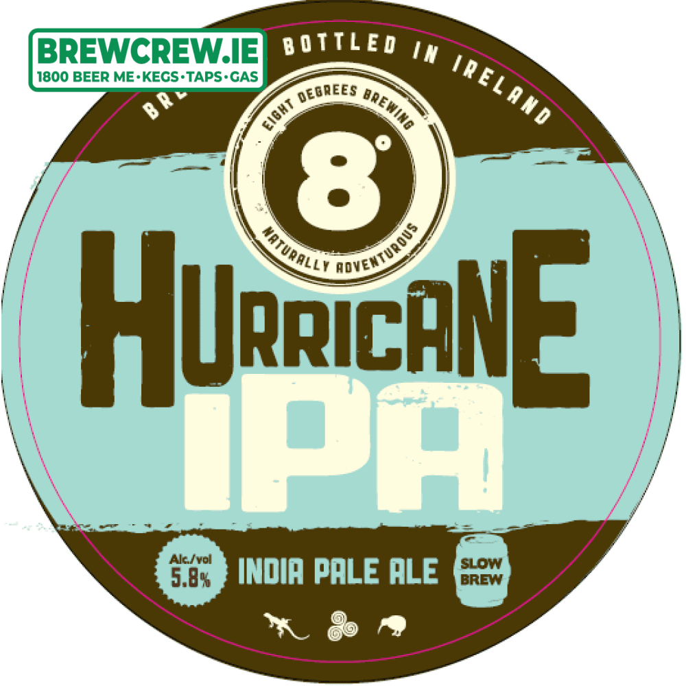 Eight Degrees - Hurricane IPA - 5.8% ABV, 30l Keg (53 Pints) – Brew ...