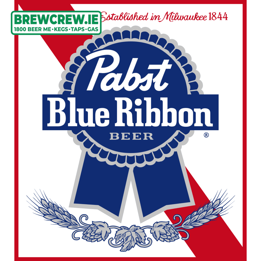 PABST BLUE RIBBON - Lager - 4.7% ABV, 30l Keg (53 Pints) – Brew Crew Kegs
